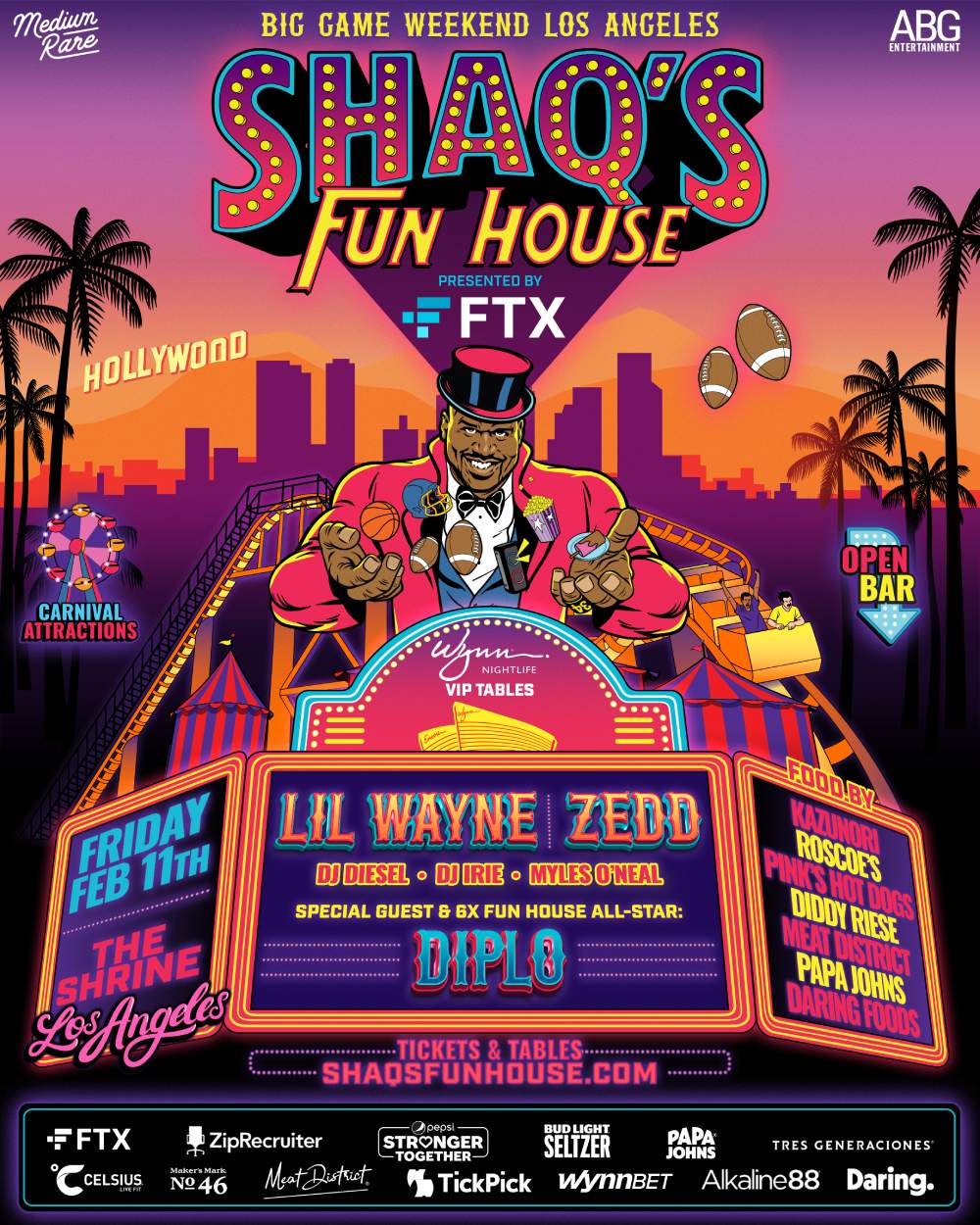 Shaqs Fun House Super Bowl Party Tickets | Fan Hospitality